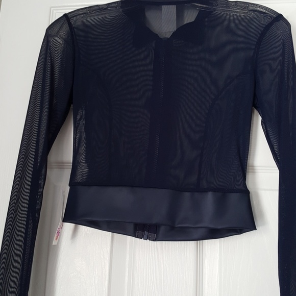 Topia | Jackets & Coats | Sheer Cropped Jacket Navy | Poshmark
